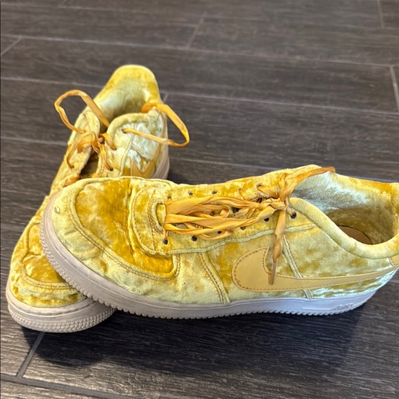 Nike MLB | Shoes | Nike Air Yellow Velvet Sneakers | Poshmark